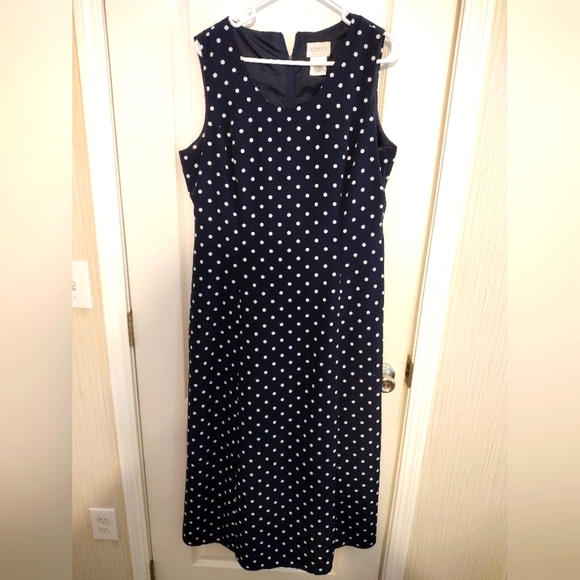 Koret | Dresses | Koret Black And White Polka Dot Sleeveless Midi Dress ...
